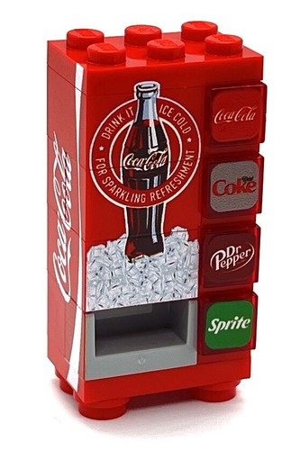Custom Lego Coca-Cola Soda Coke Vending Machine Made From LEGO Bricks ...