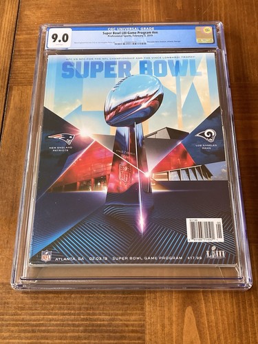 Super Bowl LVIII Program CGC 9.0 White (New England Patriots- Tom Brady ...