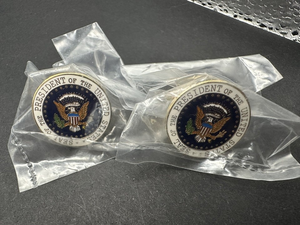 US President Presidential Seal Enamel Cufflinks New In Package | eBay