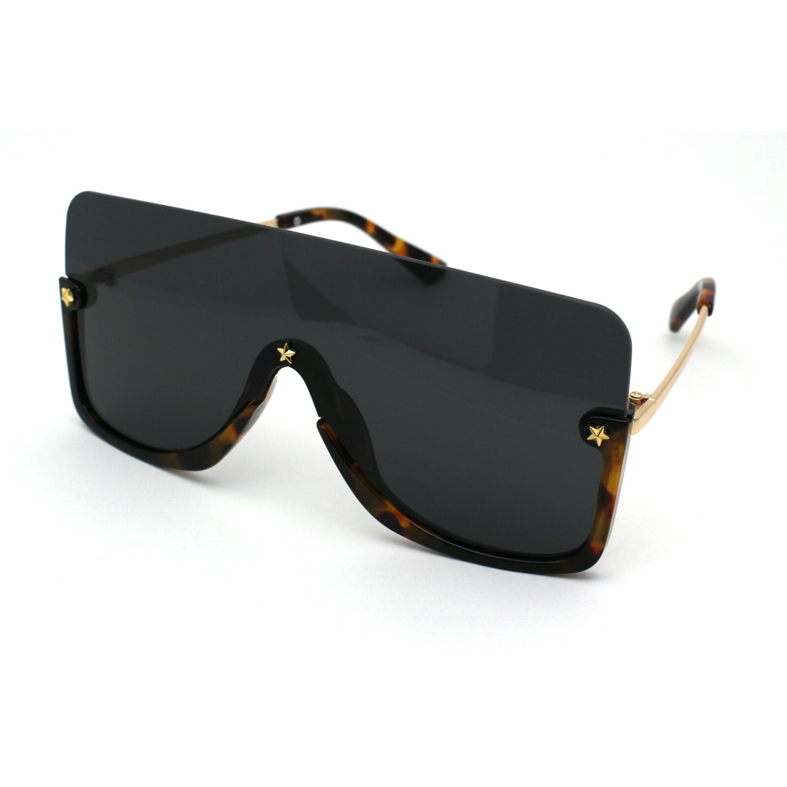Luxury Large Upside Down Half Rim Shield Mobster Sunglasses | eBay