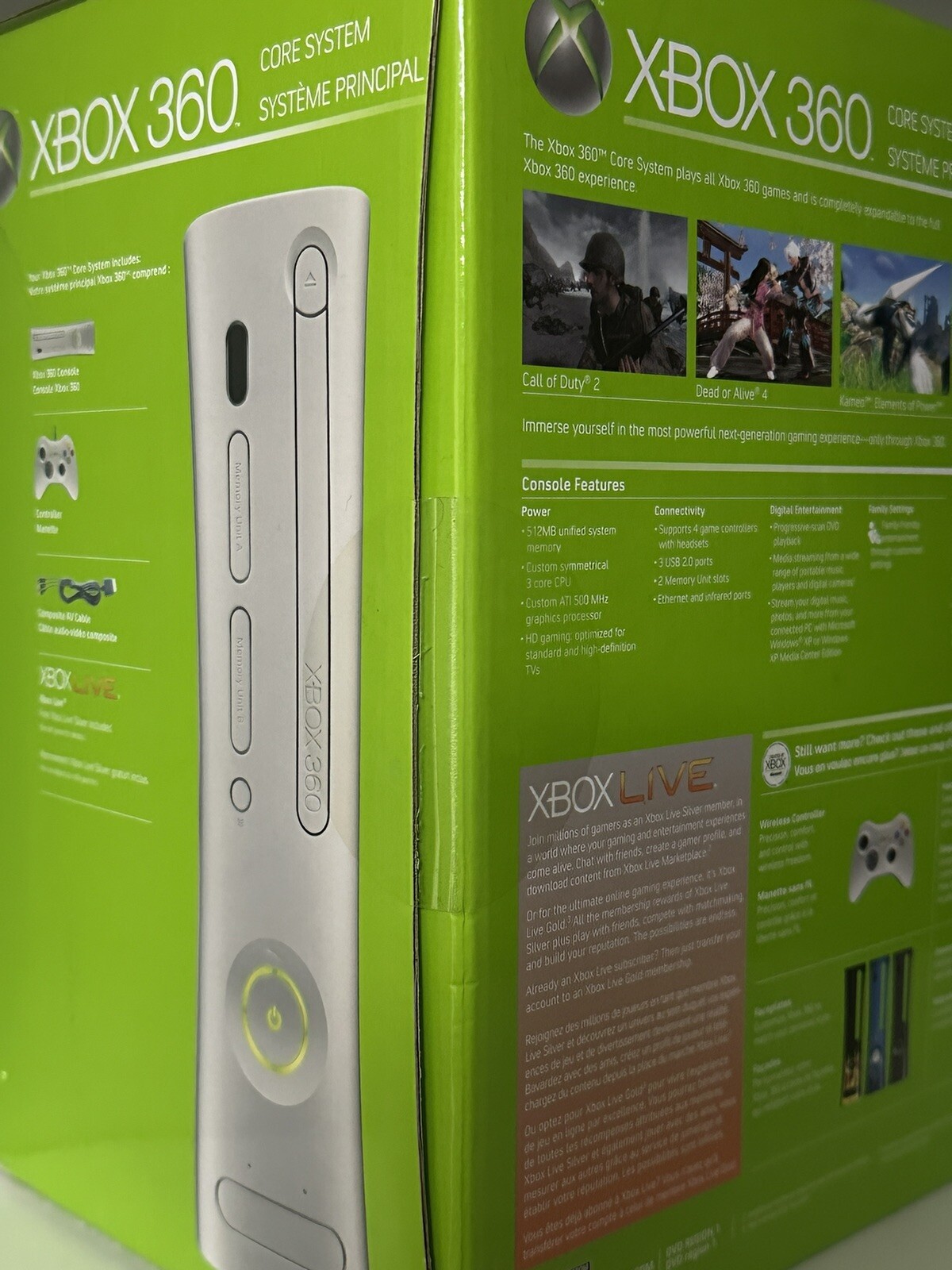 Microsoft Xbox 360 Core System Launch Edition White Console (B4K-00001 ...