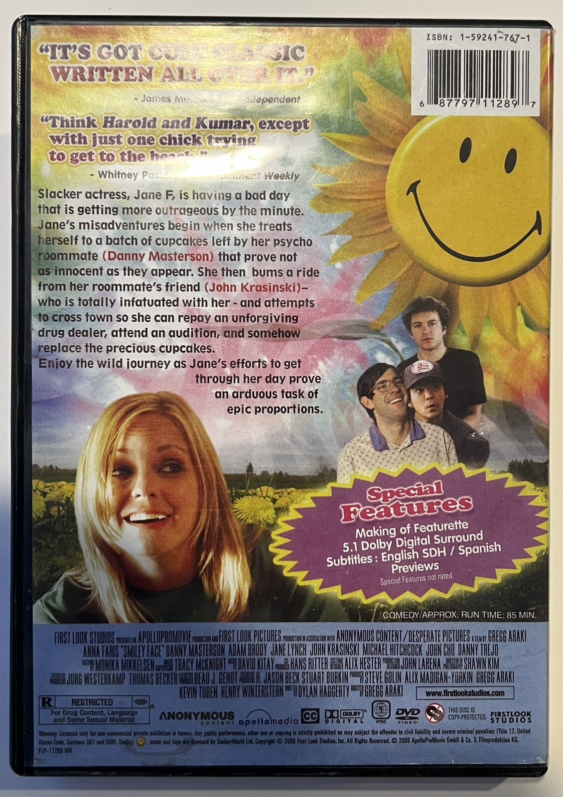 Smiley Face [DVD] Anna Faris, Danny Masterson, Adam Brody, Danny Trejo ...