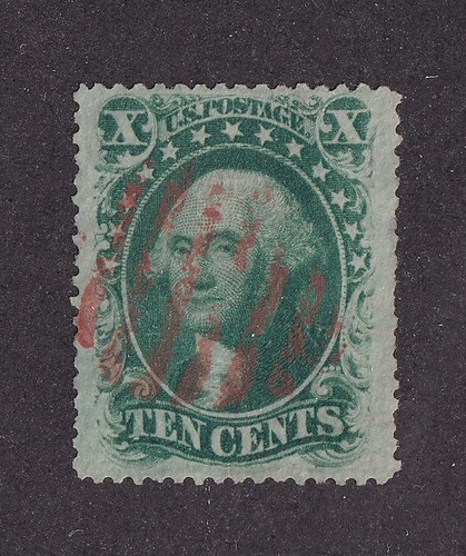 MATT'S STAMPS US SCOTT #35 GEORGE WASHINGTON 10-CENT 1859, USED XF-90 ...