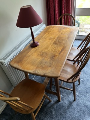 Ercol Dining Table With 3 Chairs | eBay UK