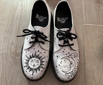 Dr Martens 1461 Cosmic Embroidered White Oxford Sun Moon Celestial ...