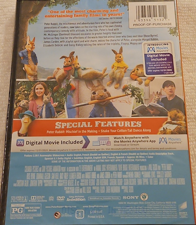 Peter Rabbit DVD NEW Easter 43396513211 | eBay