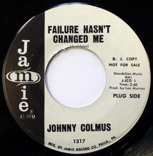 Johnny Colmus 45 Panne Hasn'T Changed Me / Nobody Cares Jamie Country ...