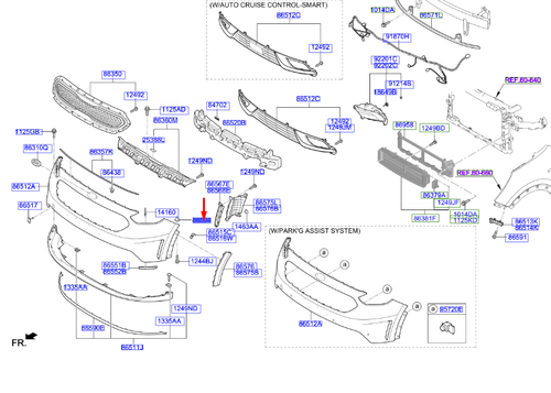 KIA NIRO MK1 Front Bumper Side Mounting Retainer 866992D000 NEW GENUINE ...