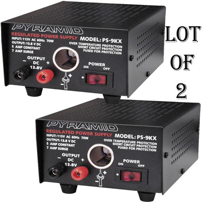(LOT OF 2) - NEW Pyramid PS9KX 5 Amp Power Supply w/Cigarette Lighter ...