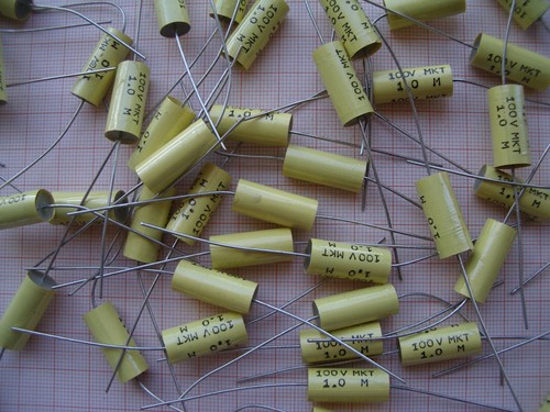 100x 1µF 1uF 100V axial Electel MKT Folienkondensator DDR RFT | eBay