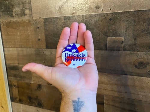 Dukakis Bentsen Pin VTG Button Pinback Democrat Politics 80s Hat Cap ...