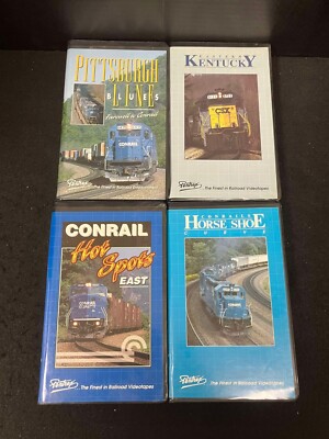 (4) PENTREX RAILROAD VHS MOVIE LOT HOT SPOTS CURVE PITTSBURGH LINE ...