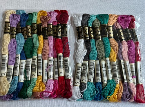 Lot Of 24 Skeins DMC 25 Embroidery Floss Assorted Colours Cotton New | eBay
