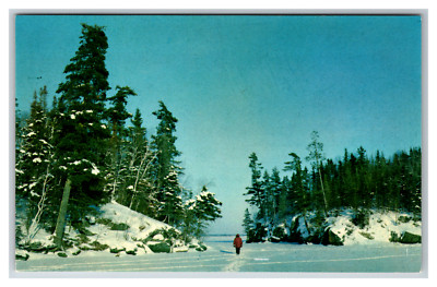 Broman Lake Winter Snow Ice Scene Topley British Columbia Canada ...