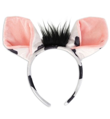 Haarreif Kuh mit Plüsch Ohren & Haaren Halloween Karneval Fasching ...