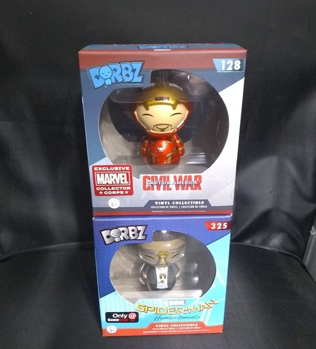 Funko DORBZ Marvel Exclusive Tony Stark 325 Spider-Man IRON MAN Unmasked 128 Lot | eBay