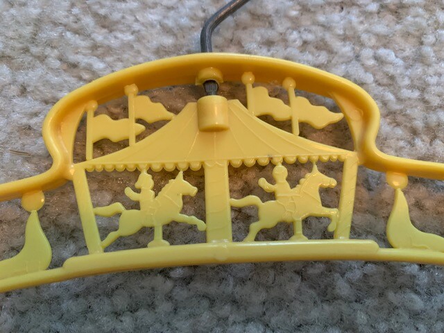 Vintage Plastic Childrens Clothes Hanger Metal Swivel… - Gem