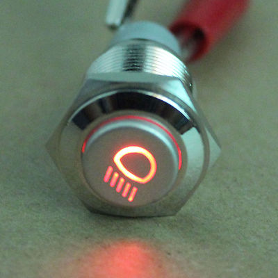 16mm Driving Lights car low passing beam light symbol Push Button on ...