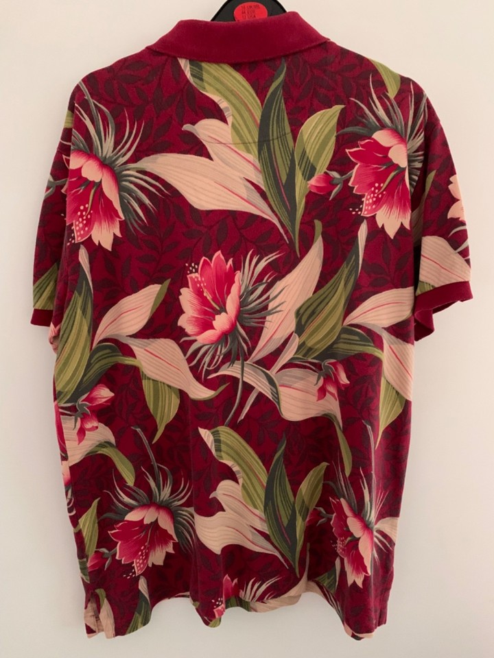Polo Ralph Lauren Red Floral Pattern Men’s Custom Fit Polo Shirt Size ...