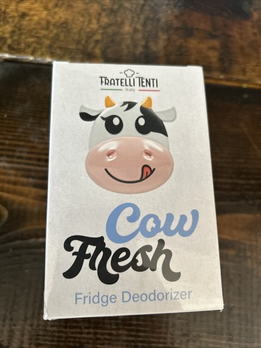 Country Fresh White Ceramic Bottle Refrigerator Deodorizer With Cow ...