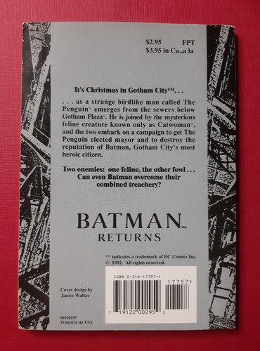 Batman Returns Adaptation by Andrew Helfer 1992 Softcover w/ Photos DC ...