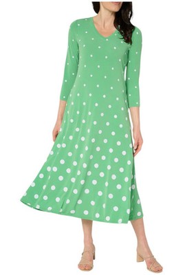 Attitudes by Renee Women's Como Ombre Polka Dot Dress Spring Green | eBay