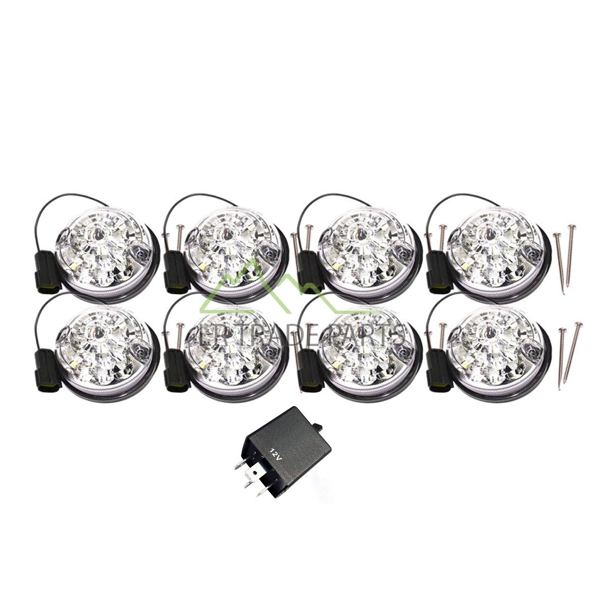 LAND ROVER DEFENDER NEW CLEAR LED DELUXE UPGRADE LIGHT SET LAMP KIT ...