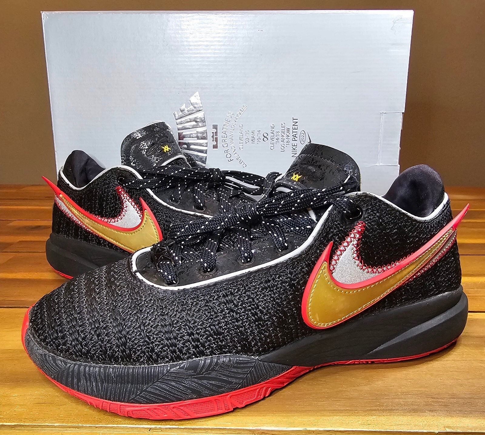 Nike Lebron 20 XX Mens 7 Black Red Trinity Miami Heat… - Gem