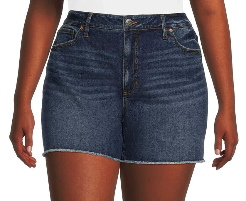 Terra & Sky High Rise Cut Off Raw Hem Jean Shorts Women’s Size 20W ...