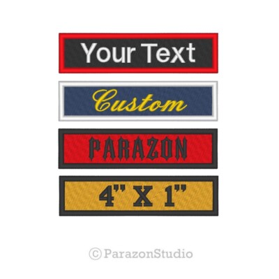 Custom Embroidered Name Tag Patch - Motorcycle Biker Title MC Team Sew ...