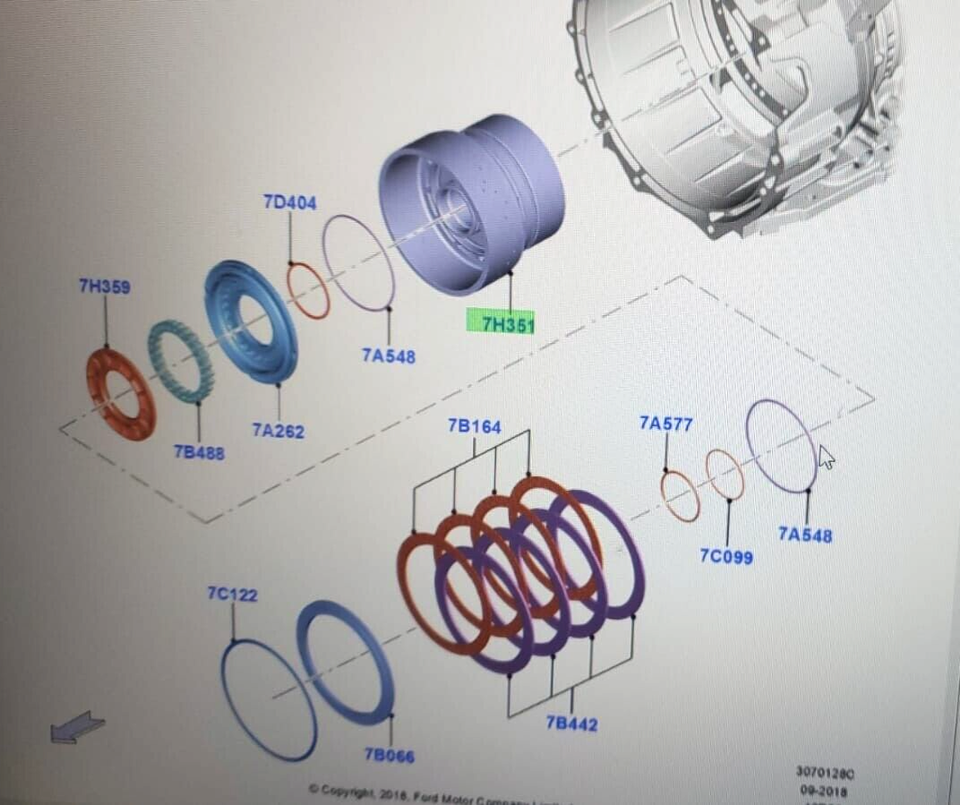 JR3Z-7H351- B/DRUM FORD RANGER 10r80 Trans. | eBay