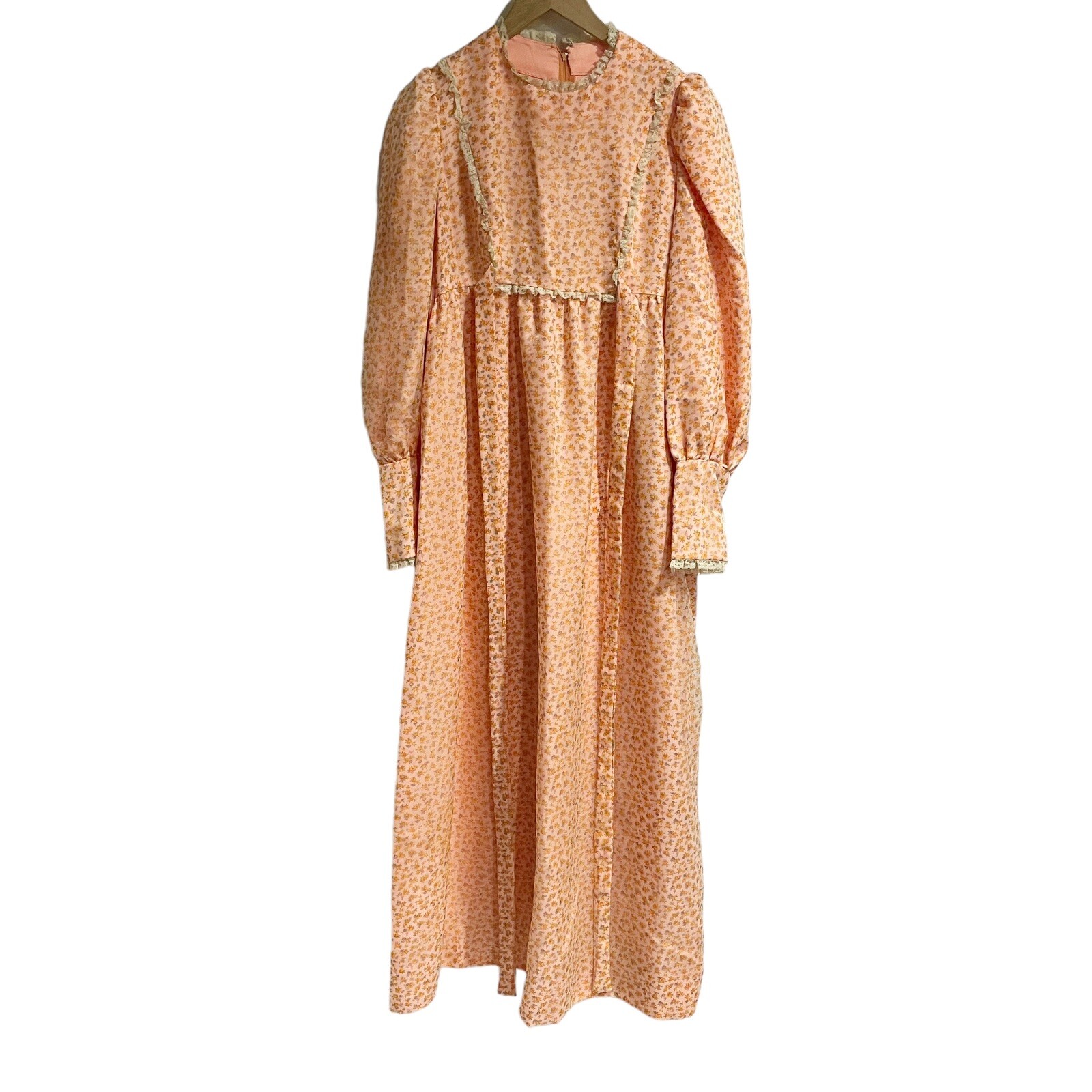 Handmade Traditional Prairiecore Countrycore Maxi Dress Pink Floral ...