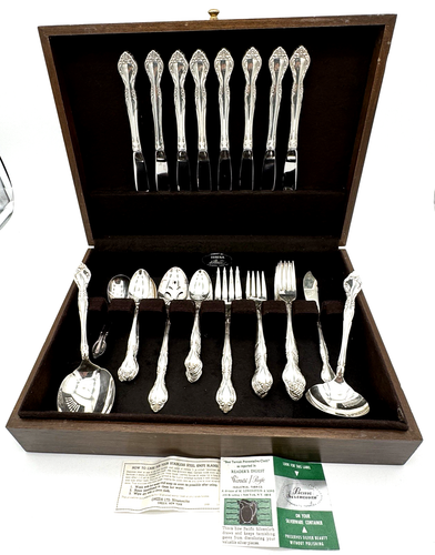 Oneida Community Affection Silverplate Flatware Silverware W/Box USA 44 ...
