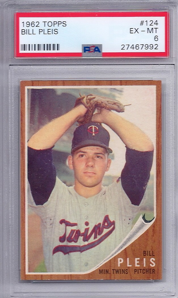 1962 Topps # 124 Bill Pleis Twins EX MT PSA 6 | eBay
