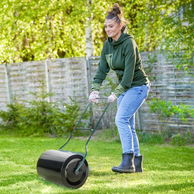 Heavy Duty Garden Lawn Weighted Roller to Flatten Ground with Steel ...