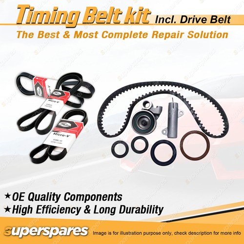 Timing Belt Kit & Gates Drive Belt for Mazda 929 HE 3.0L 24V JE 1994 ...