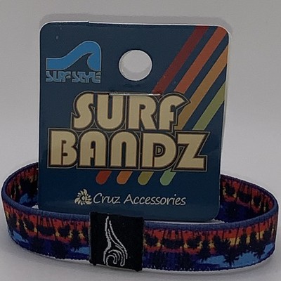 Surf Style Surf Bandz Red Orange Blue Sunset Palm Trees Bracelet 136252 ...