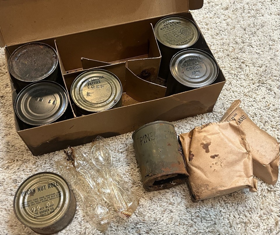 100% Complete Amazing Condition 1955 Dated RCI Ration Combat Individual ...