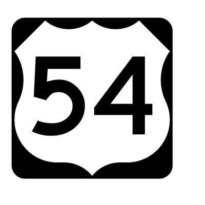 US Route 54 Sticker R1915 Highway Sign Road Sign | eBay