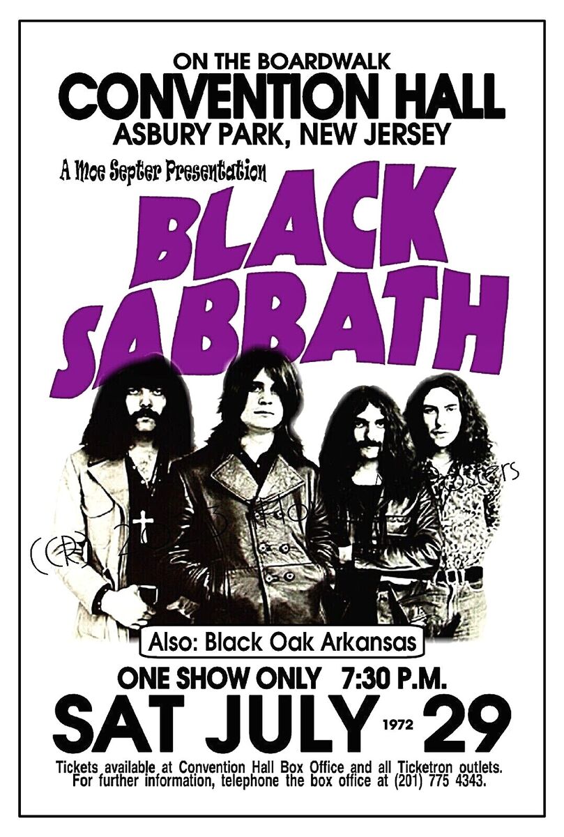 Black Sabbath Vintage Tour Poster Black Sabbath. Heaven And Hell Tour