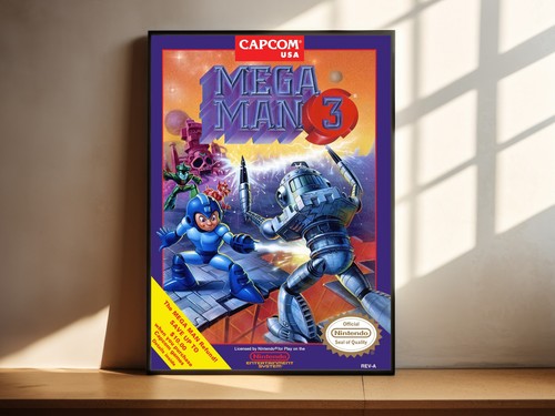 Retro Mega Man 3 Poster – Vintage Capcom Video Game Art Print | eBay