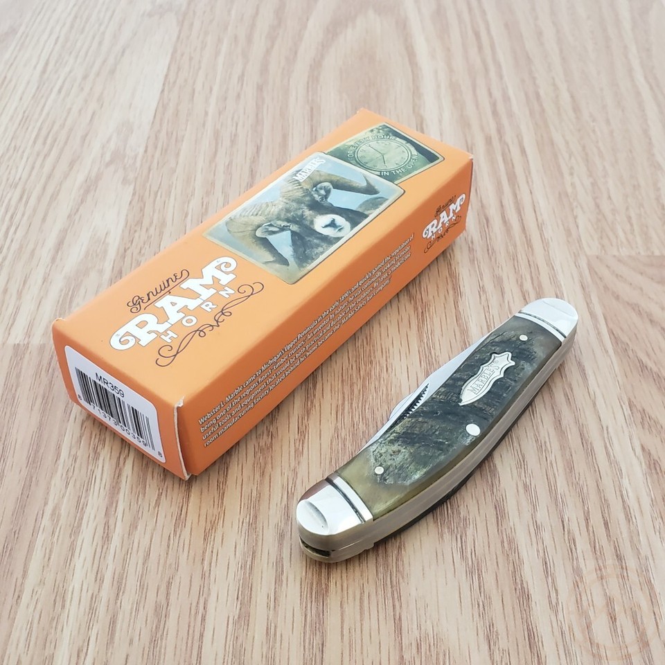 Marbles Stockman Pocket Folder Knife Stainless Steel Blades Ram´s Horn ...