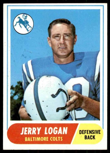 1968 Topps #47 Jerry Logan NICE Baltimore Colts / West Texas State | eBay