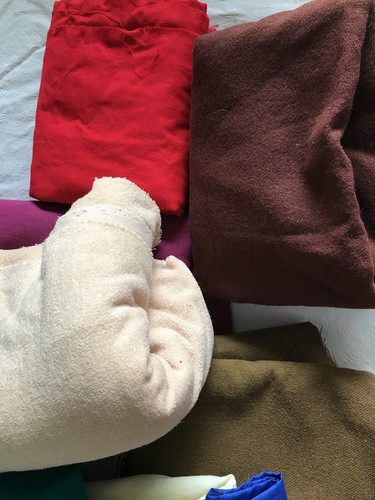 Solid Color Scrap Remnant Leftover Fabric Lot Crafts Sew Mixed Fibers ...