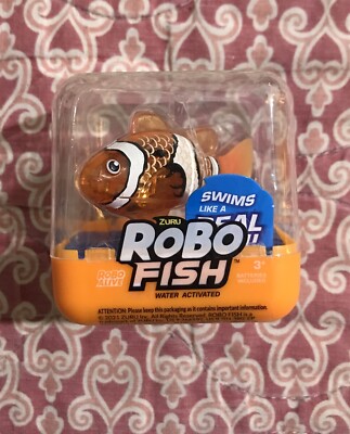 Zuru ROBO FISH Alive Orange Color Changing Water Activated Swimming ...