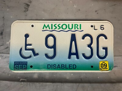MISSOURI HANDICAPPED DISABLED WHEELCHAIR LICENSE PLATE SEPTEMBER 2009 9 ...