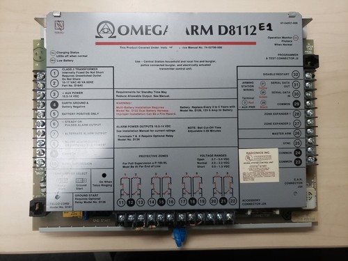 RADIONICS D8112 OMEGALARM FIRE ALARM CONTROL PANEL SYSTEM CIRCUIT BOARD ...