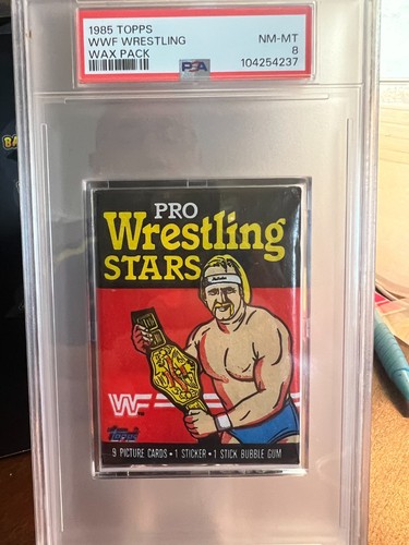 1985 Topps Wrestling WWF Wax Pack PSA 8 RIP Hulk | eBay