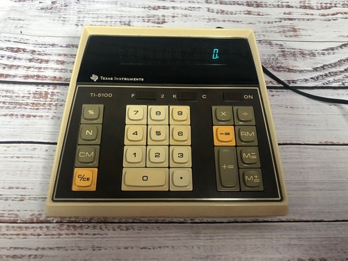 Vintage 1976 Texas Instruments Model TI-5100 Calculator Adding Machine ...