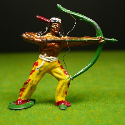 FANTASTIC BENBROS INDIAN WITH BOW & ARROW - VINTAGE LEAD FIGURES | eBay